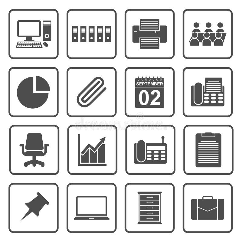 Office Equipment Icon Vector Design Symbol Stock Vector - Illustration ...