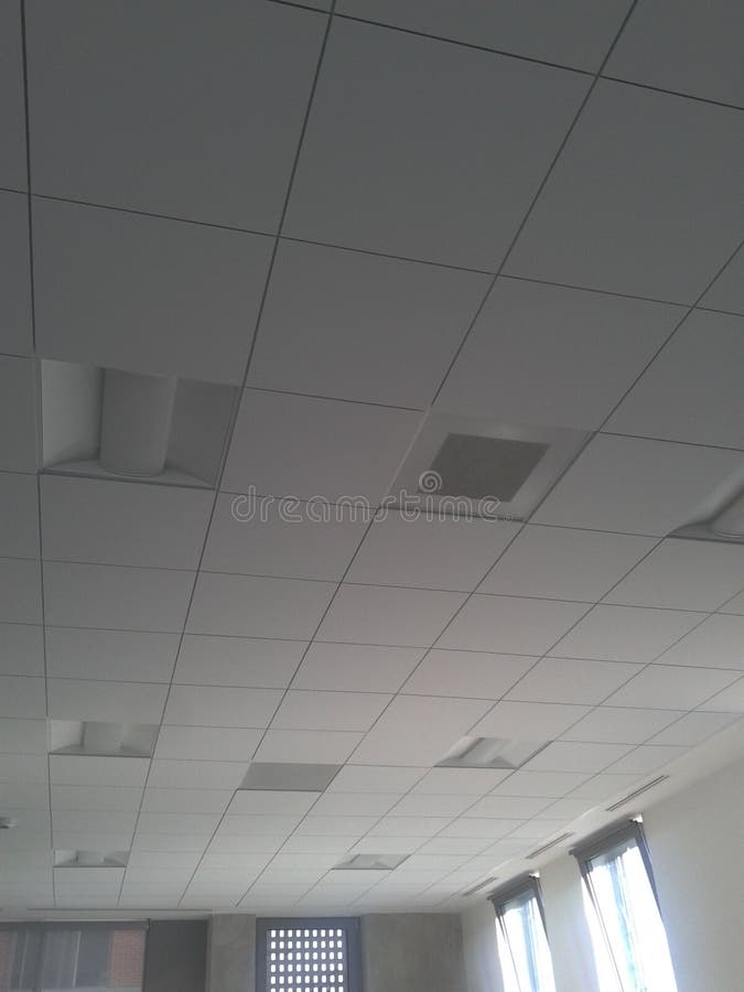 Water Damaged Ceiling Tiles Stock Image - Image of damaged, office ...