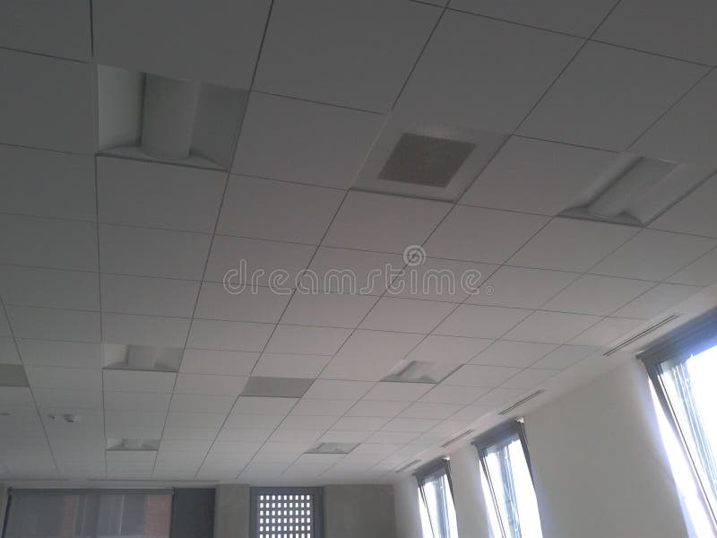 Office ceiling with lamps stock photo. Image of object - 26499304