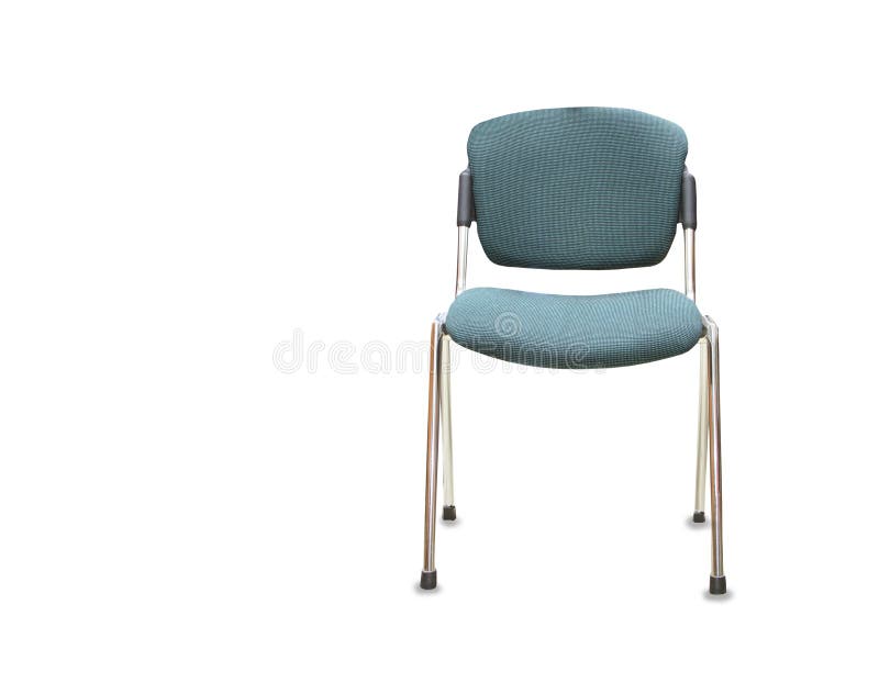 Office Chair from Green Cloth Over White Stock Image - Image of ...