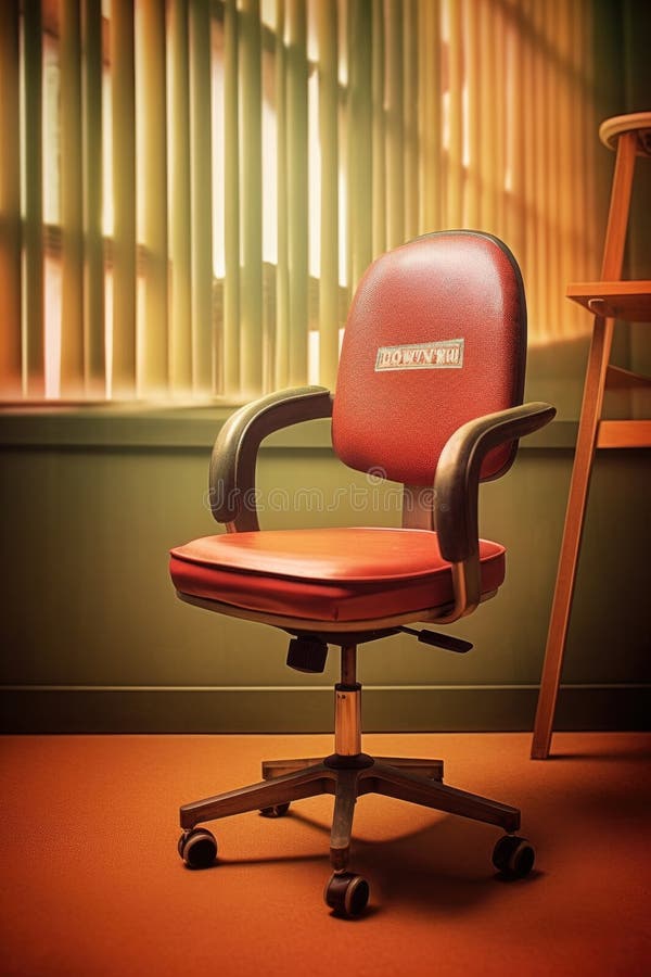 Office Chair with a Hiring Now Sign Stock Illustration - Illustration ...