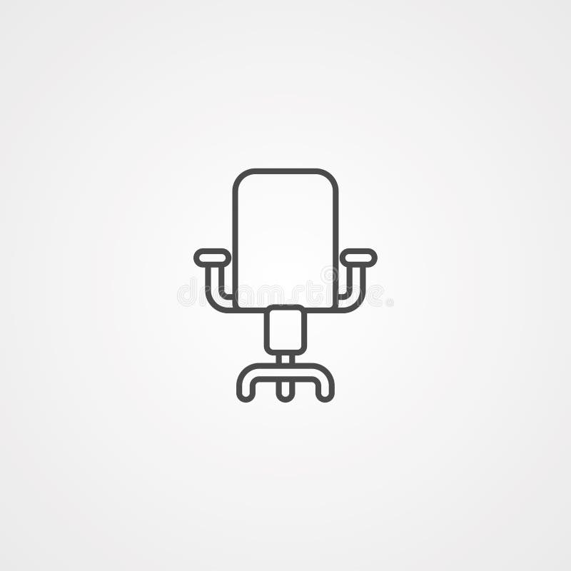 Office Chair Vector Icon Sign Symbol Stock Vector - Illustration of ...