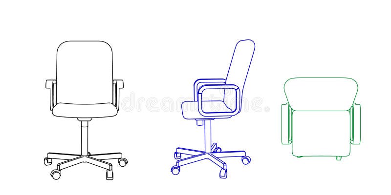 Office Chair Icon. Vector Outline Illustration Stock Vector ...