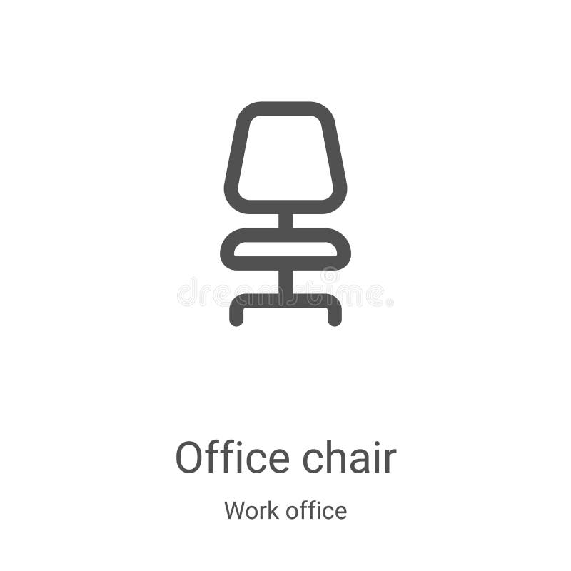 Office Chair Icon Vector from Furniture Collection. Thin Line Office ...