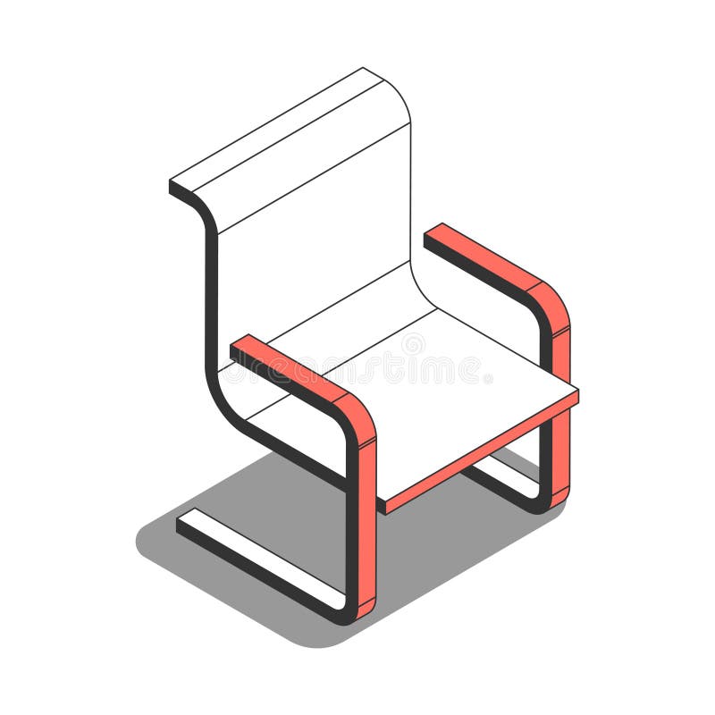 Office Chair Isometric Composition Stock Vector - Illustration of ...