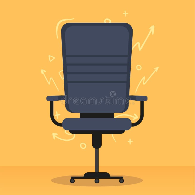 Office Chair. Open Vacancy Concept. Vector Flat Illustration. Stock ...