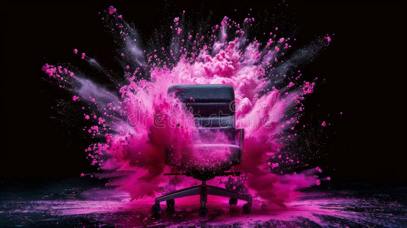 A Vibrant Explosion of Colored Powder on a Dark Background Stock Image ...
