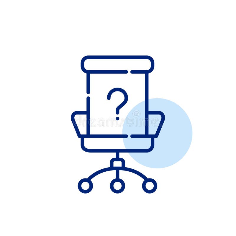 Office Chair with Question Mark. Vacancy Ad Stock Illustration ...