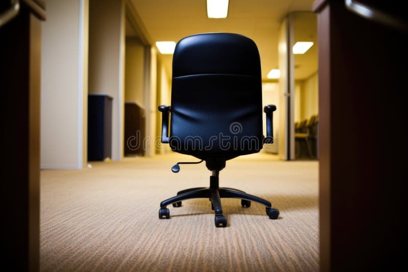 An Office Chair Turned To Face Away from the Room Stock Image - Image ...