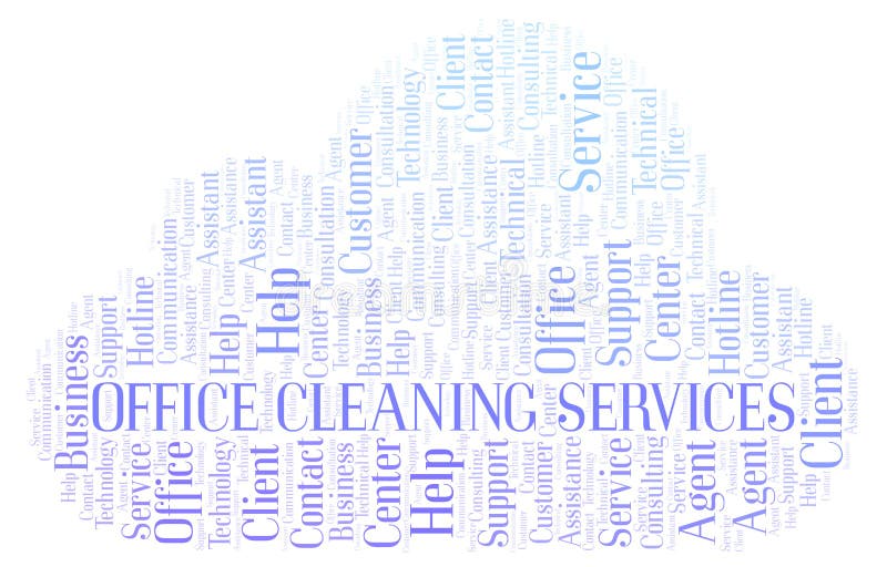 Office Cleaning Services Word Cloud. Stock Illustration - Illustration ...