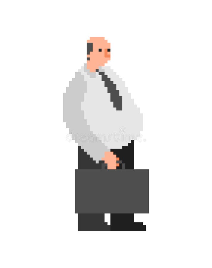 Office Clerk Pixel Art. 8 Bit Middle Management Office Employee Stock ...