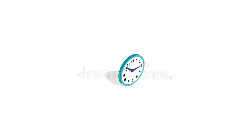 Office Clock Icon Animation Stock Video - Video of icon, mechanical ...