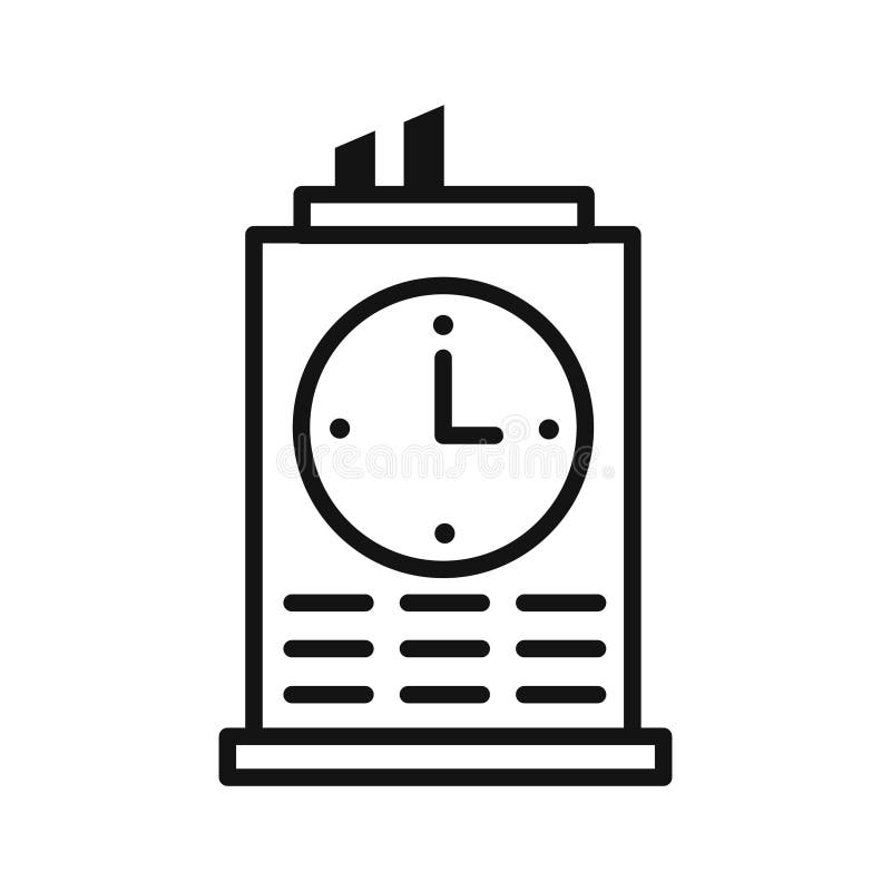 Office Clock Icon Color Illustration Design Stock Vector - Illustration ...