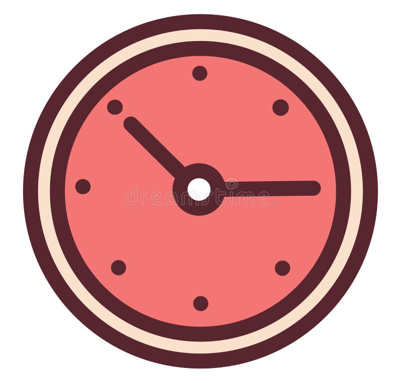 Office clock, icon stock vector. Illustration of arrow - 259399633