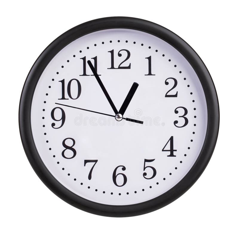 Round Office Clock Shows Ten O Clock Stock Photo - Image of countdown ...