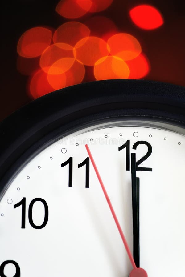 New Year Clock stock image. Image of retro, colorful - 22141489