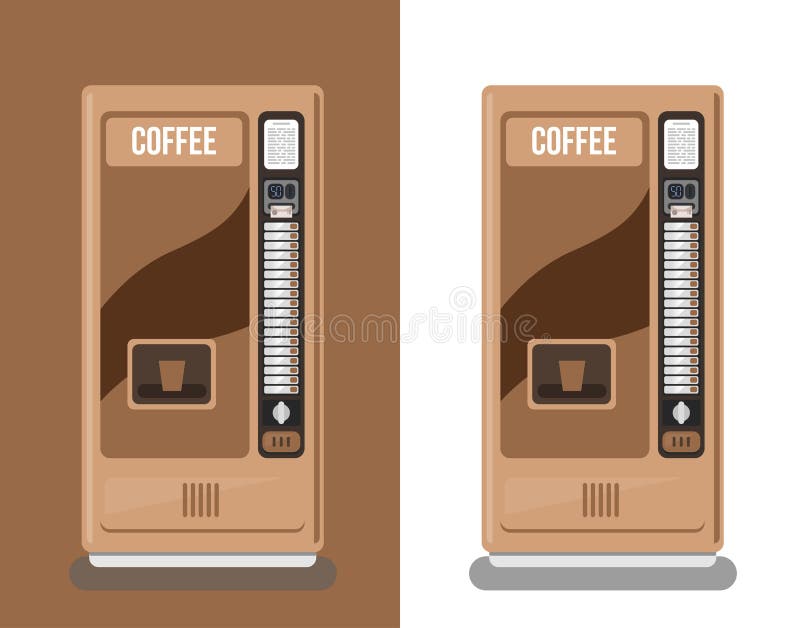 Office Coffee Automatic Machine Stock Vector - Illustration of bean ...