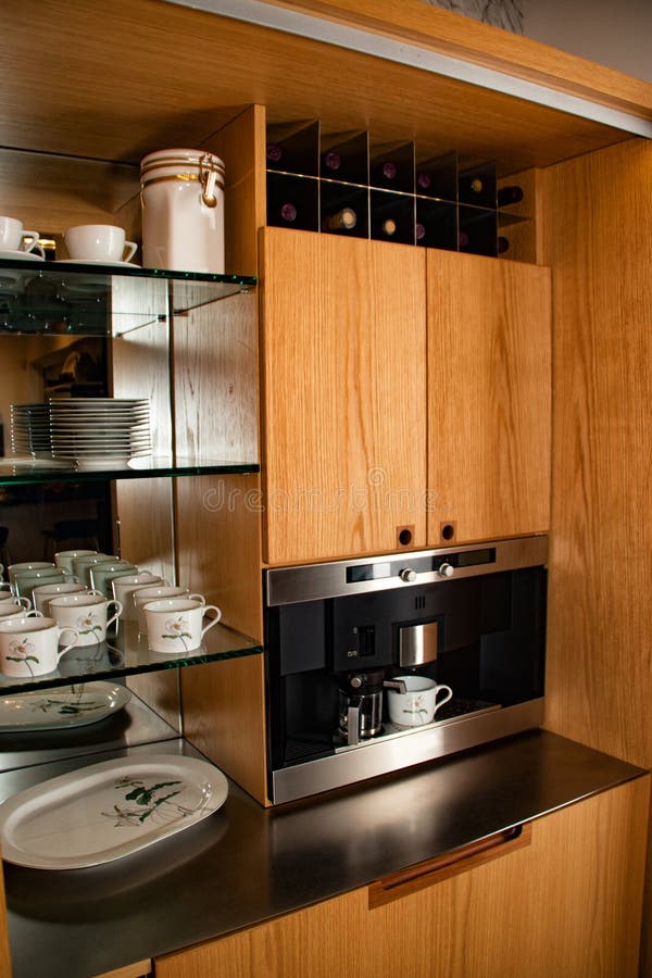 Office Coffee Beverage Center Stock Image - Image of center, close ...