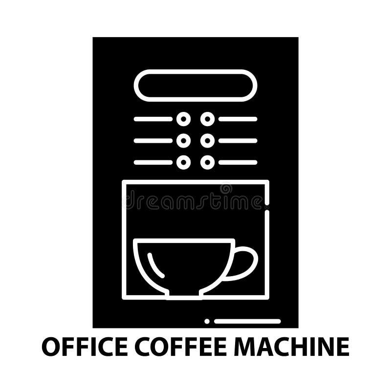 Coffee Maker Icon, Black Vector Sign with Editable Strokes, Concept ...
