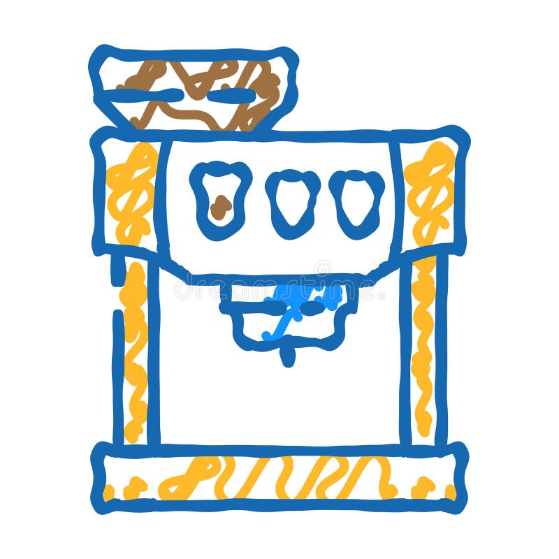 Office Coffee Machine Icon Doodle Illustration Stock Vector ...