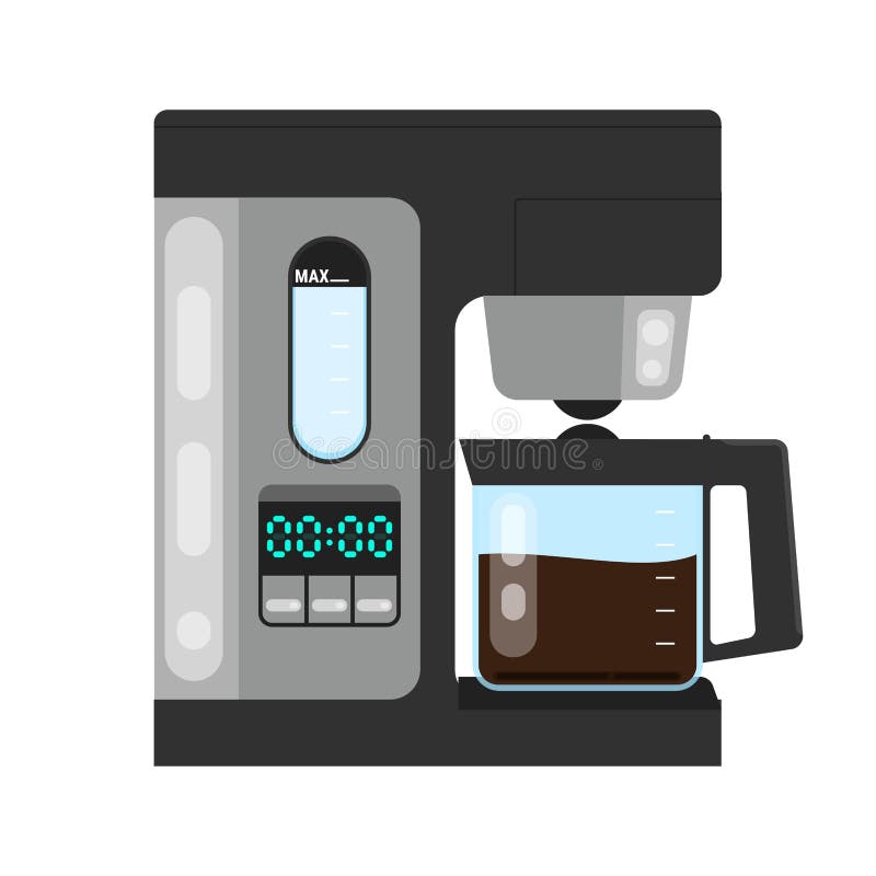 Office Coffee Machine Vector Illustration Flat Style Stock Illustration ...
