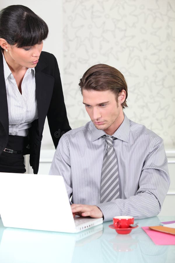 Office colleagues stock image. Image of conversation - 28191627