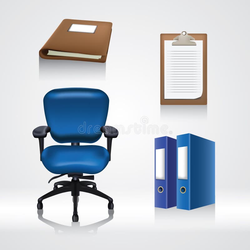 Office Collection. Vector Illustration Decorative Background Design ...