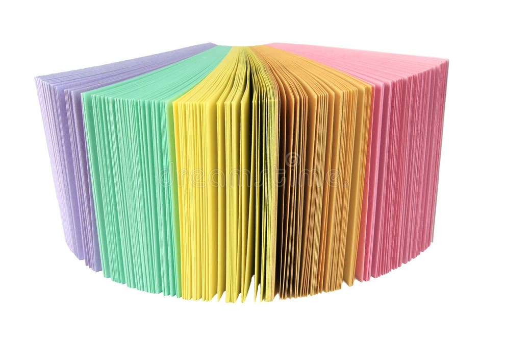 Office Colored Paper Fantail Stock Image - Image of announcement ...