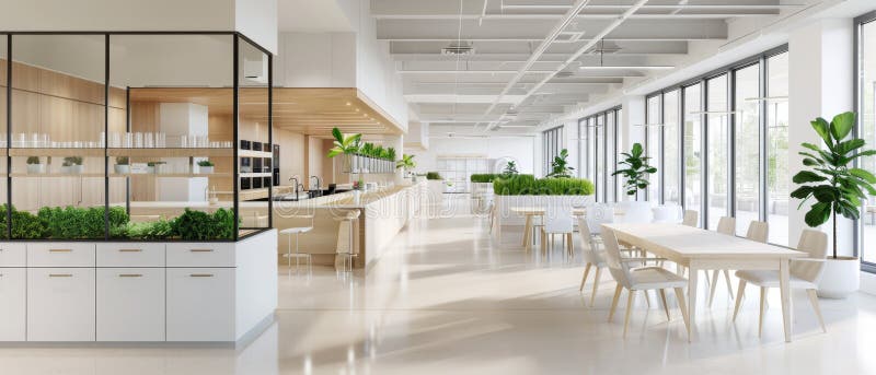 Office with Communal Kitchen and Bar Area for Social Interaction and ...