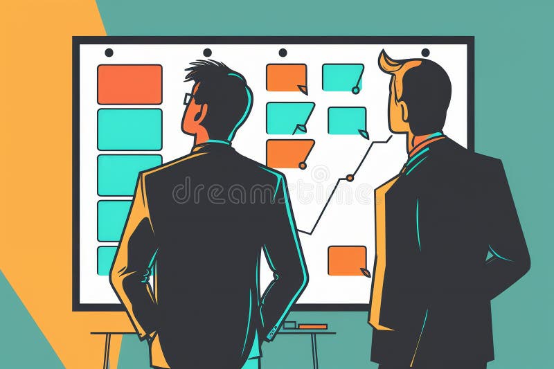 Office Communication Ideas Men Wall Speech Bubbles Stock Illustration ...