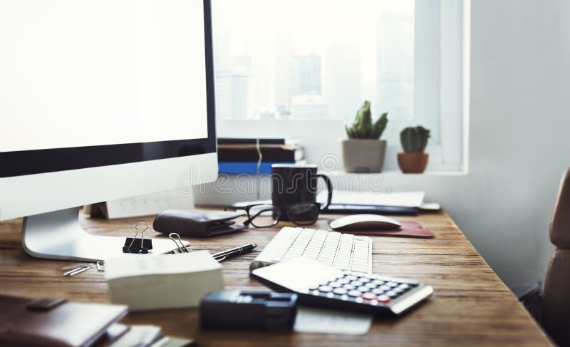 Office Computer Technology Business Concept Stock Image - Image of ...