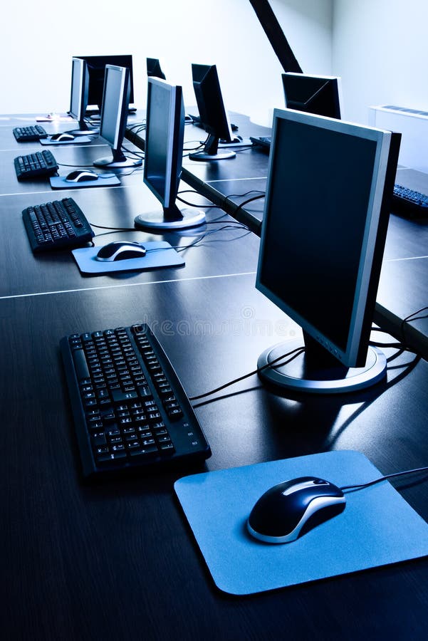 Computers room stock image. Image of mouse, education - 6699305
