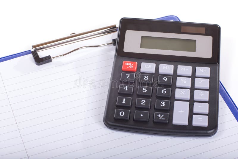 Office Concept with Calculator and Paper Stock Image - Image of ...