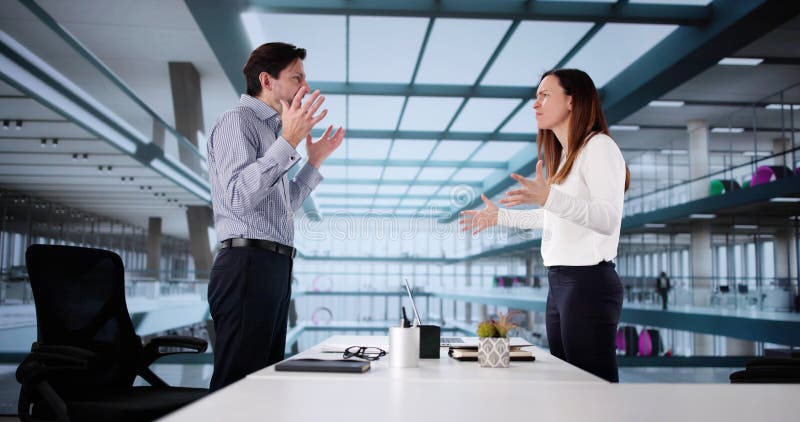 Office Conflict: a Man and Woman Argue Stock Photo - Image of woman ...