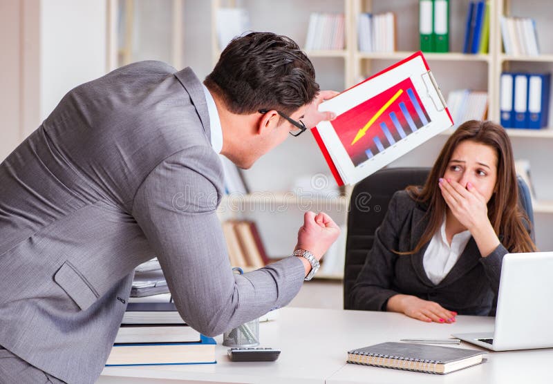 Office Conflict between Man and Woman Stock Image - Image of mistake ...