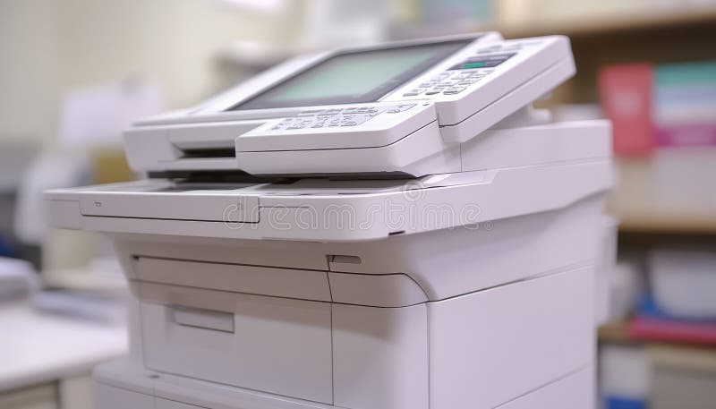 Office Copier Machine in a Busy Workspace during Work Hours Stock Image ...