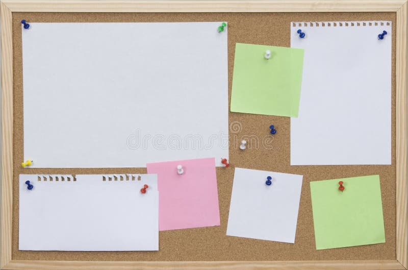 Office Cork Board Colored Cards Stock Photos - Free & Royalty-Free ...