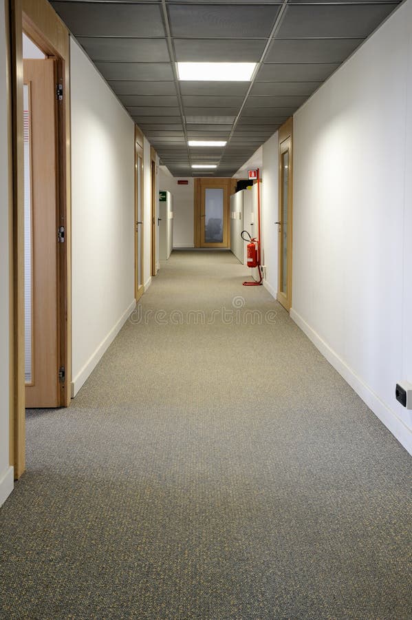 Office corridor stock image. Image of business, work - 19977593