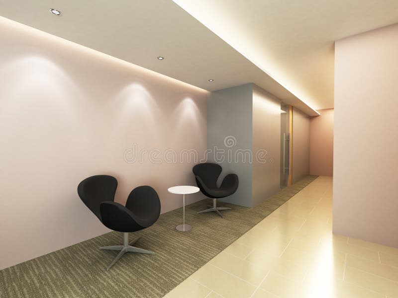 Office Corridor Area stock illustration. Illustration of company - 19203496