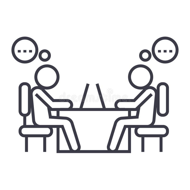 Office Coworkers Linear Icon, Sign, Symbol, Vector on Isolated ... Office Coworkers Linear Icon, Sign, Symbol, Vector on Isolated ...