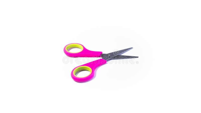 Office and Craft Scissors – Small Pink Scissors on White Background ...