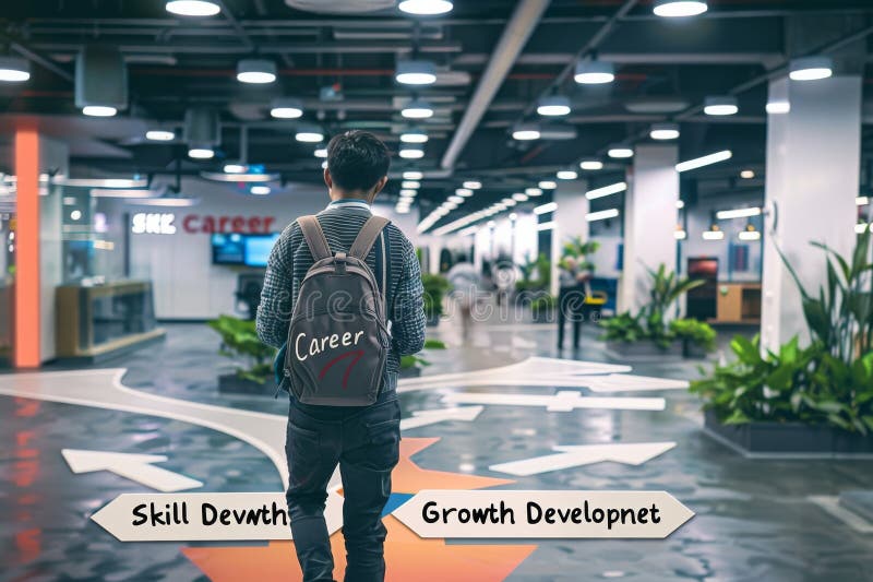 Office Crossroads Decision stock illustration. Illustration of career ...