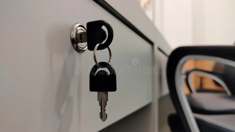 Office Cupboard Drawer Lock with Spare Key on Key Chain.home Interior ...