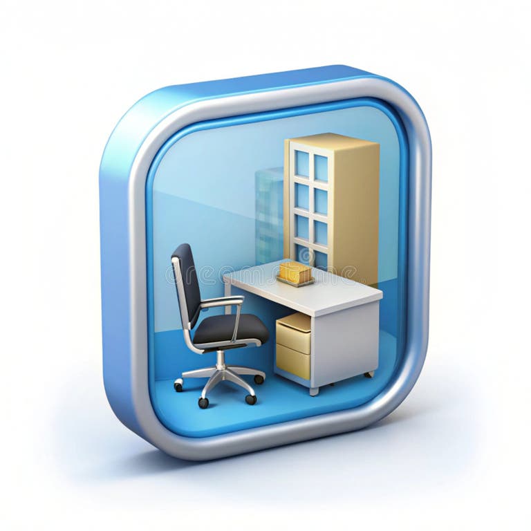 Office 3D icon stock illustration. Illustration of symbols - 357702526