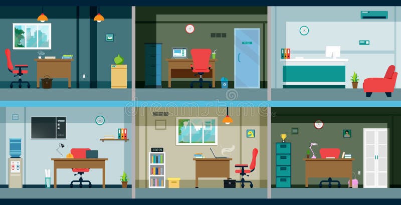 Office department stock vector. Illustration of modern - 113373825