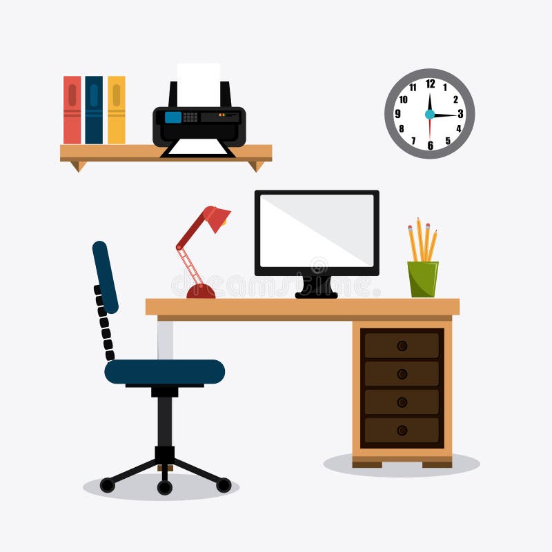 Office design stock vector. Illustration of office, busy - 46030308