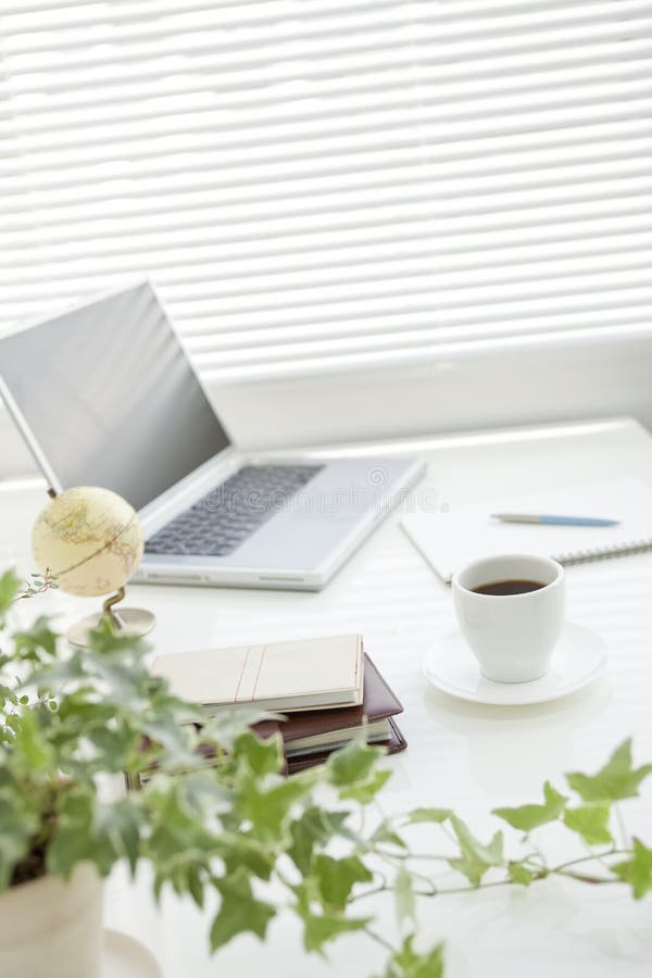 Office desk stock photo. Image of monitor, house, laptop - 10816902