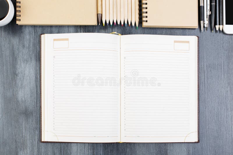 Empty organizer stock photo. Image of page, note, copybook - 115503462