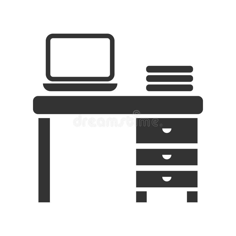 Office desk icon stock vector. Illustration of icon - 175011952