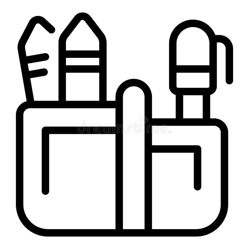 Office Desk Organizer Holding Pencils and Highlighter Stock ...